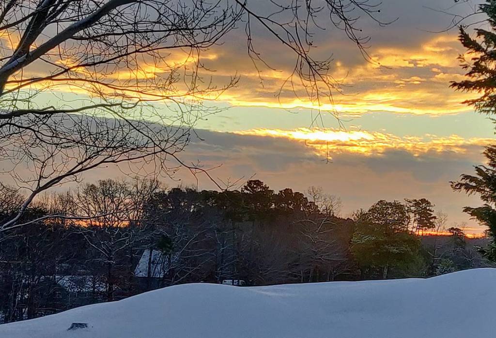Sunrise over Snow Mounds - Photos by Ravi