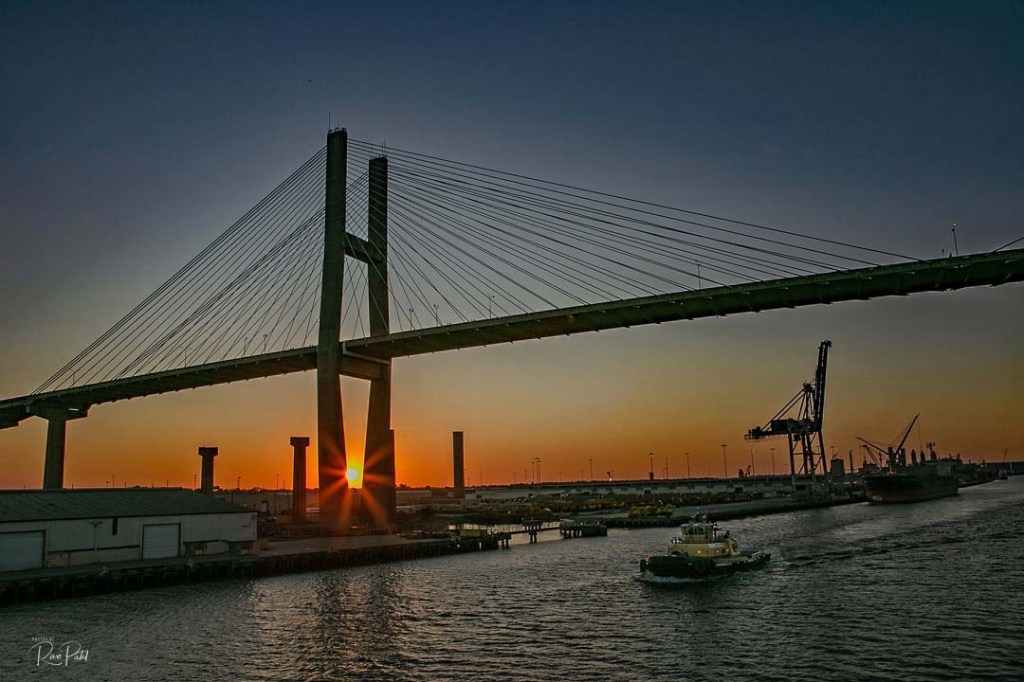 Sunset at Talmadge Bridge Savannah - Photos by Ravi